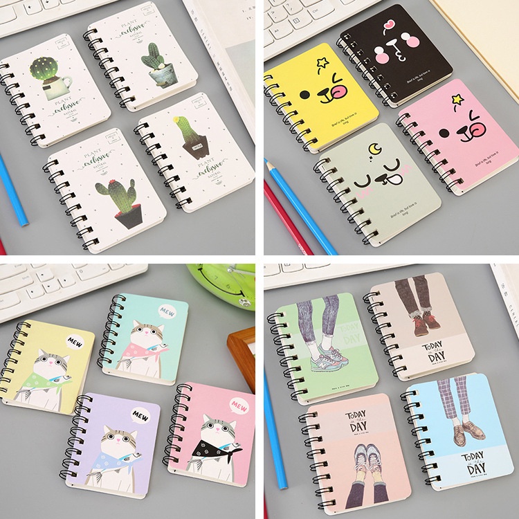 Student notebook with cute cartoon cover - A7 notebook with 136 ...