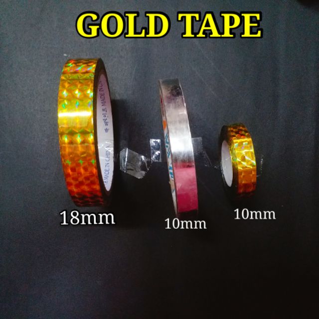 Gold Tape 18mmx50meter stok ( Good quality) / Gold Tape 10mmx30meter ...