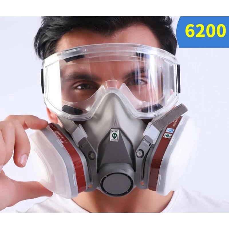 Airbrush Respirator Mask with free safety goggles and extra 8 n95 filter | Shopee Singapore