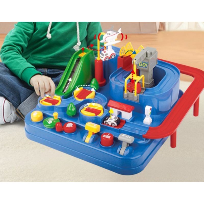 Toy Car Obstacle Race Game for kids Dinosaur Construction | Shopee ...