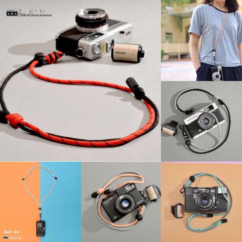 2-Tone Neck Camera Strap Short Long Use With All Compact Cameras ...