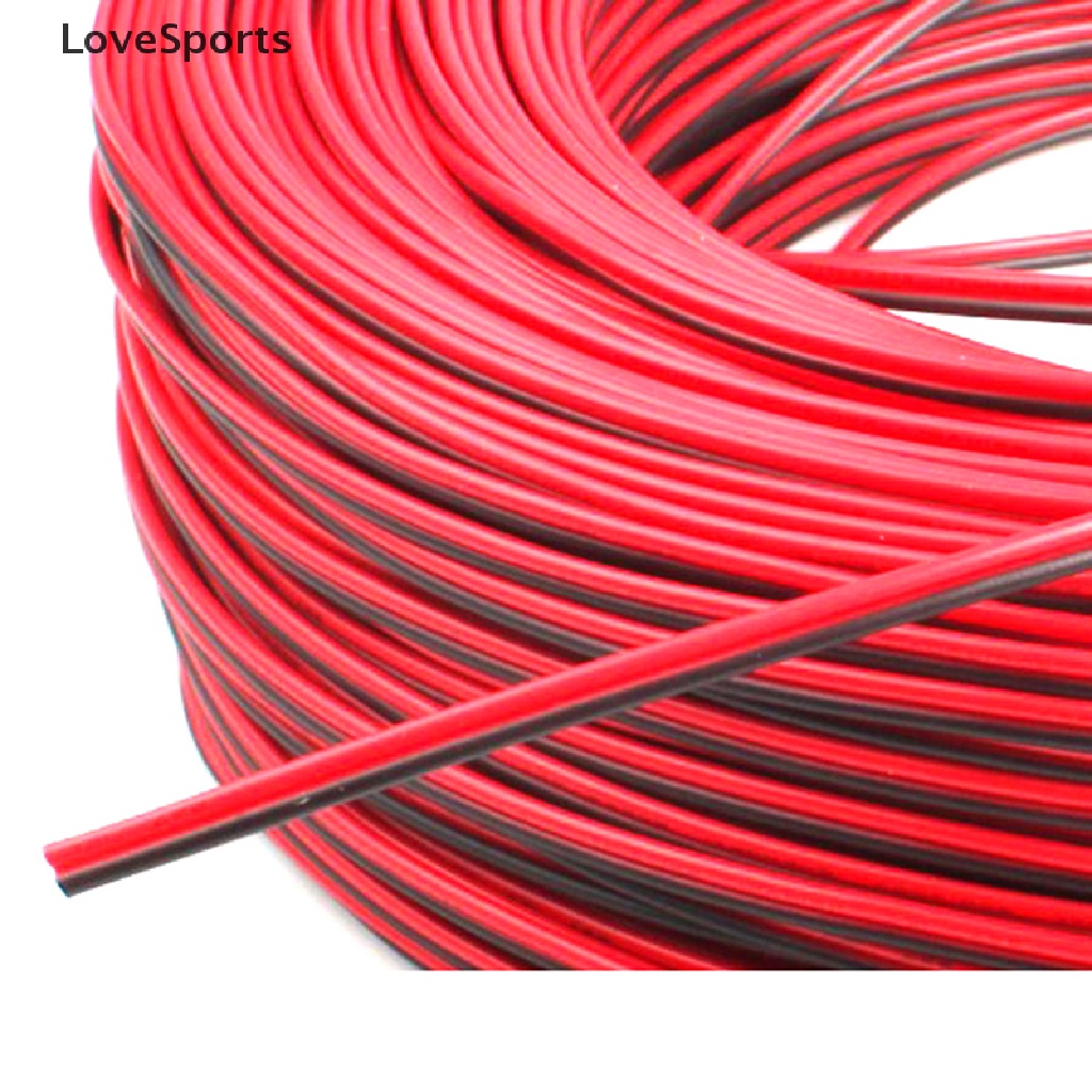 LoveSports 10m LED Cables 2 Pin LED Strip Cable 22AWG 2 Core Red Black ...