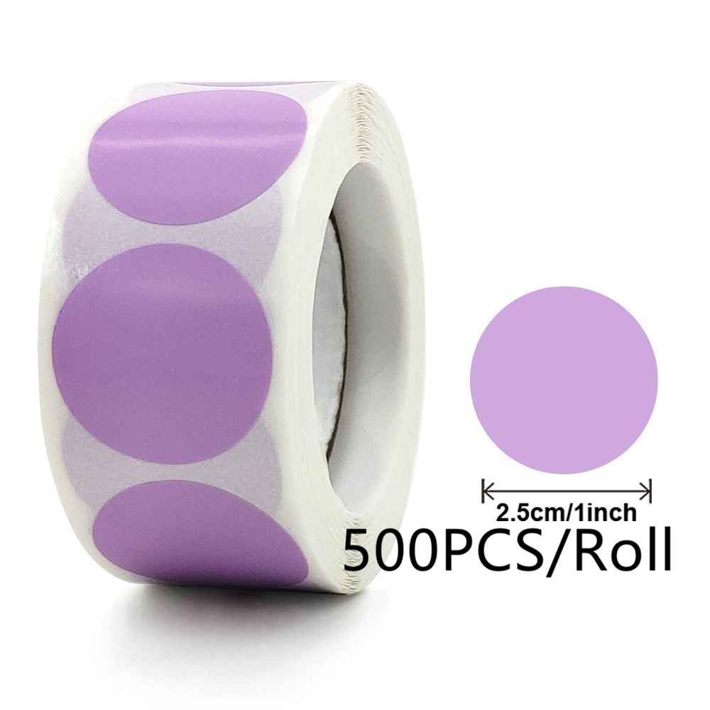 Chroma Label 500 Pieces 1Inch Round Colored Stickers Neon Color Code ...