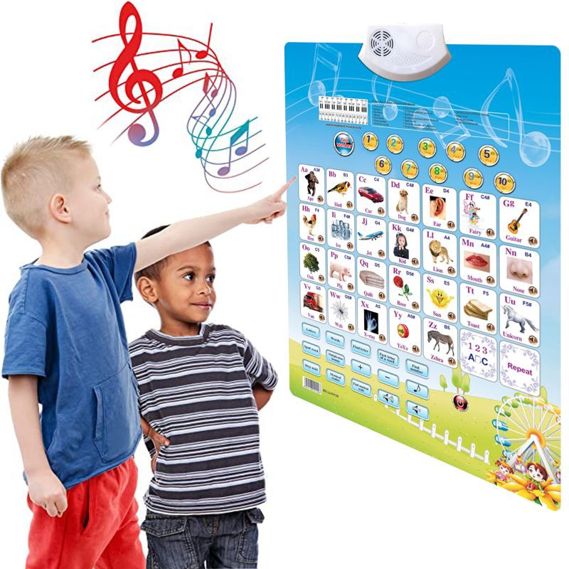 Electronic Interactive Alphabet Wall Chart, Talking ABC & 123s & Music ...