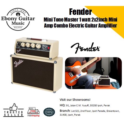 Fender Mini Tone Master 1watt 2x2inch Mini Amp Combo Electric Guitar ...