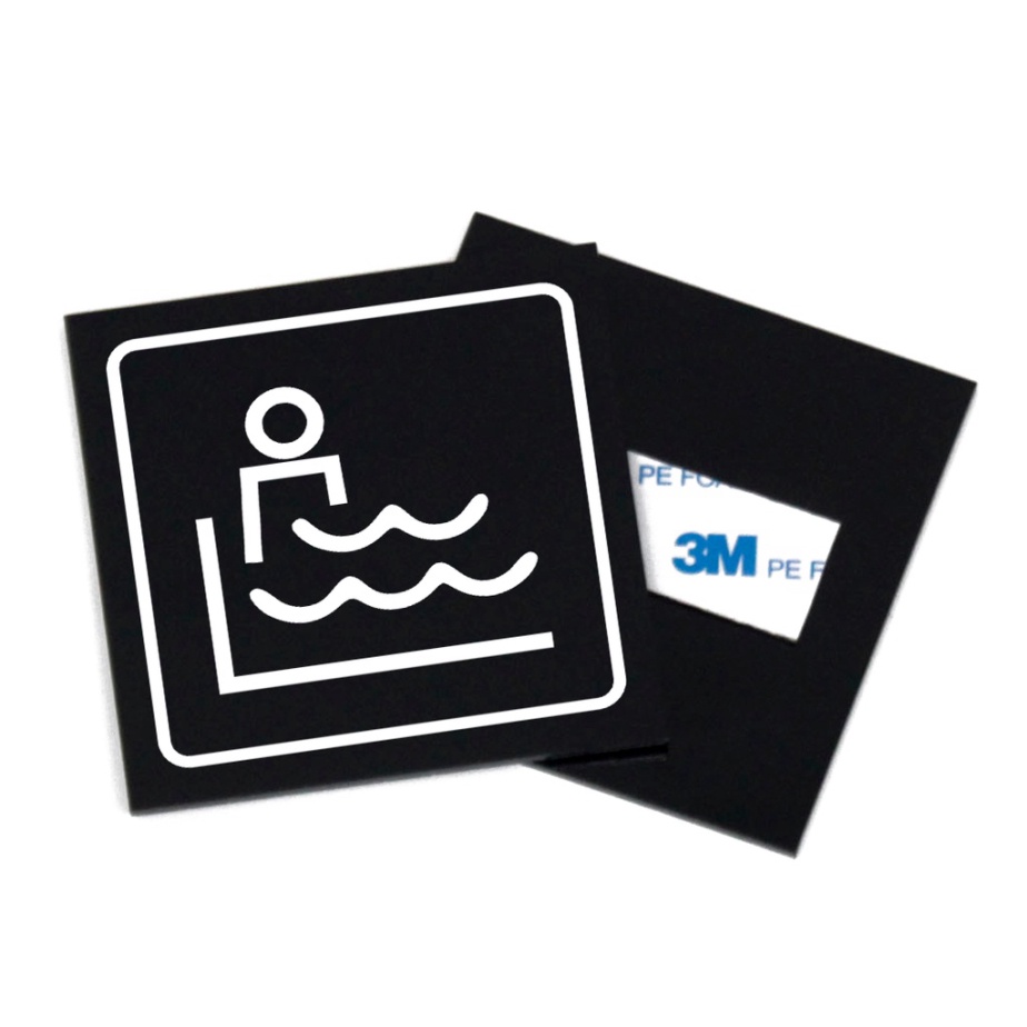 Swimming pool signage - swimming pool area signage - acrylic sign ...