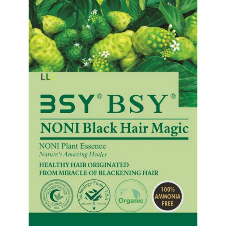 BSY ORGANIC NONI Black Hair Magic (5 PACK/BUNDLE) . 100% HALAL! Hair ...