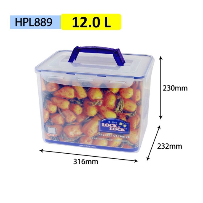 Lock & Lock Classic Food Container 乐扣乐扣保鲜盒 8.0L/9.0L/9.6.L/12.0L YXZ ...