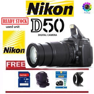 Nikon D50 DSLR Camera with 18-55mm or 18-105mm f/3.5-5.6G ED AF-S Zoom Nikkor Lens(used ...