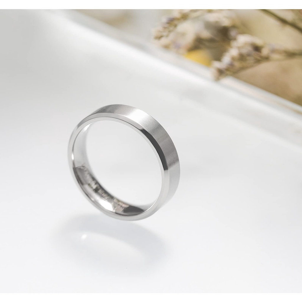 SOMEN Titanium Rings 4MM 6MM 8MM Fashion Wedding Band for Men Women ...