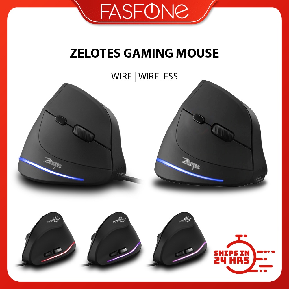 ZELOTES Gaming Mouse | Wireless Mouse | Vertical Mouse Wireless ...