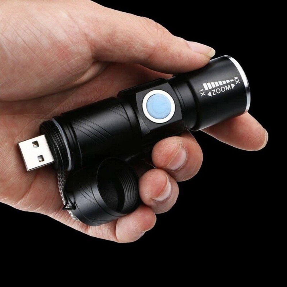 LED Light Flashlight Torchlight Outdoor Use High Light 3 Mode USB ...