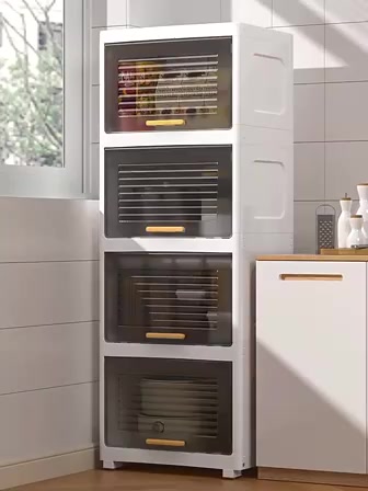 Easyhome.sg Strip Flip Top Cabinet Chest Storage Plastic Storage Box ...