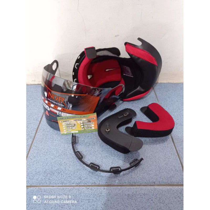 Complete package of rubber foam, glass, visor, KYT 2 Vision silver ...
