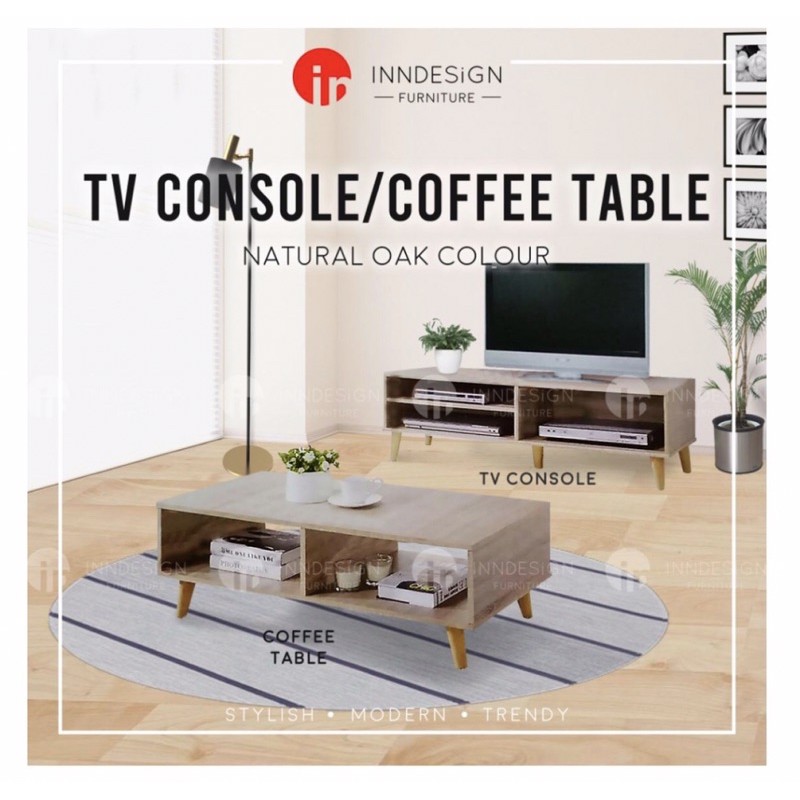 (Pre Order ) 4FT TV CONSOLE / TV CABINET + COFFEE TABLE (FREE DELIVERY ...