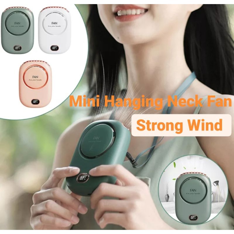 Local Mini Rechargeable Portable Lanyard Strong Fan | Shopee Singapore