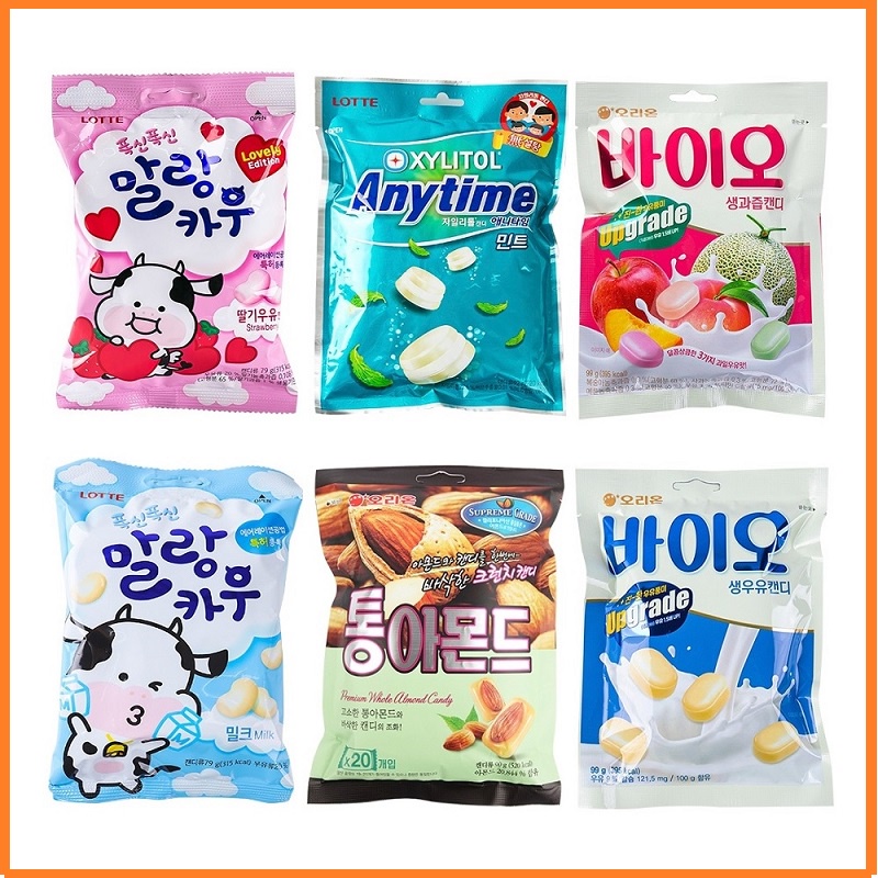 Pick 5 Korean candies. Soft Cow Milk Strawberry Anytime Enjoy the whole ...