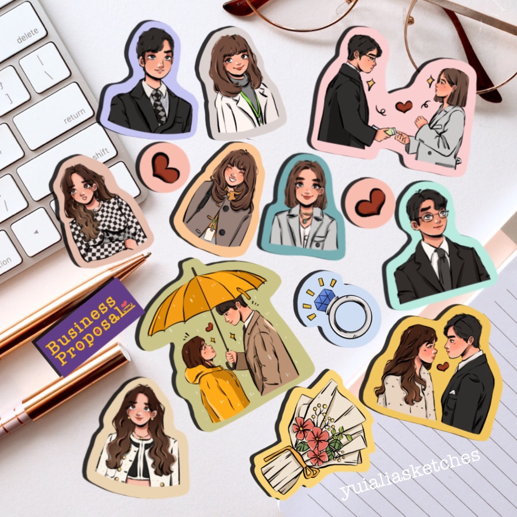 Business Proposal - 15pcs Fun Cute Creative Decorative Cartoon Sticker ...