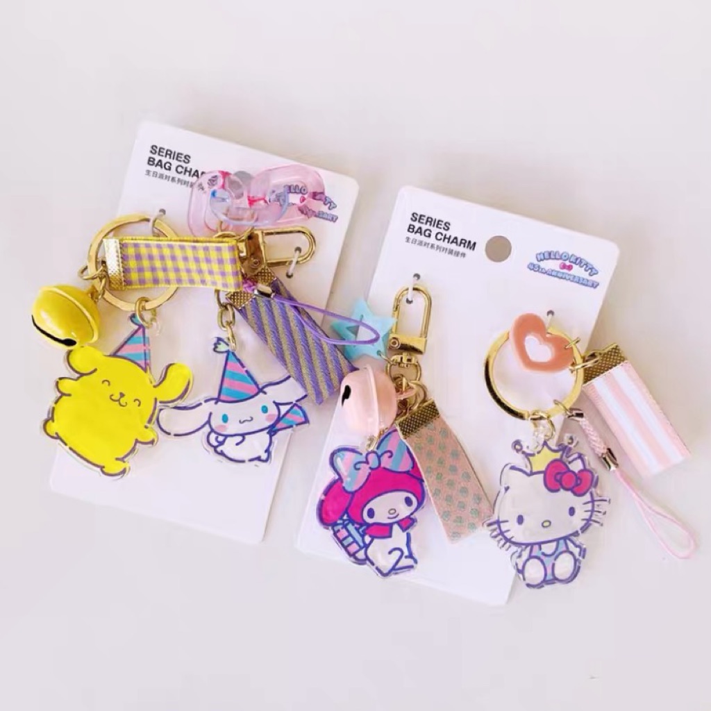 MINISO x Sanrio Characters Series Bag Charm Duo Set Pompompurin Hello ...