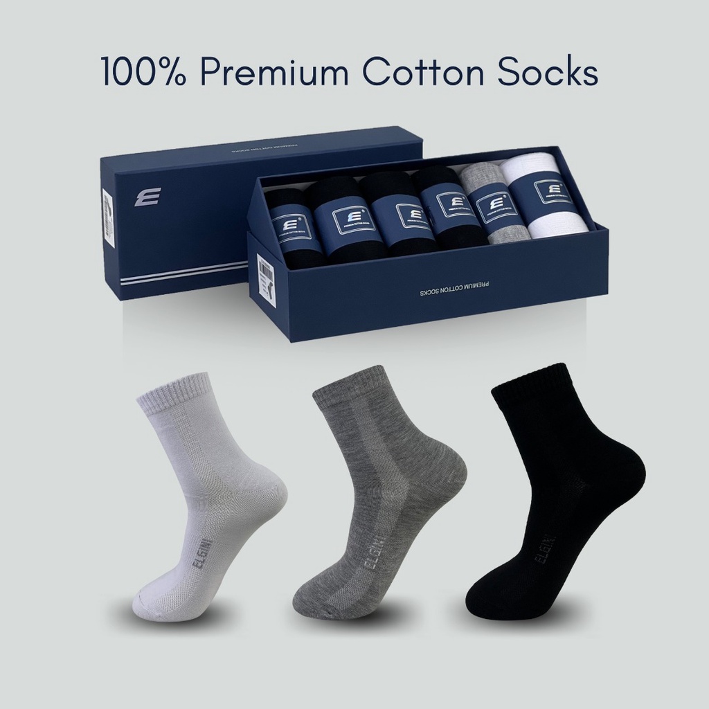 ELGINI E16125/126/138 Premium Cotton Socks | Comfortable, Breathable ...