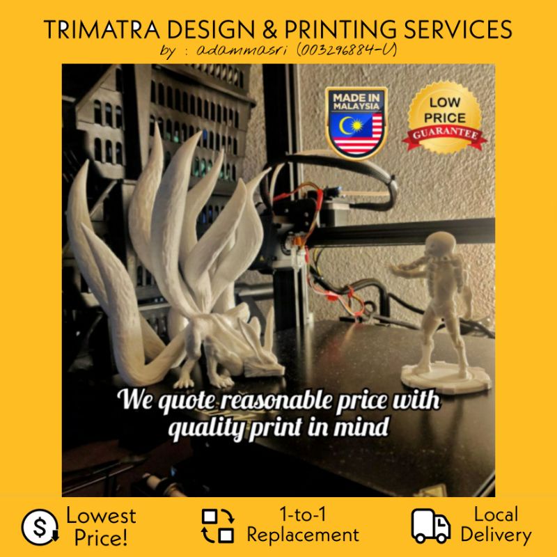 PLA/PLA+ 3D Printing Prototyping Service FYP HOBBY MINIATURE FINAL YEAR ...