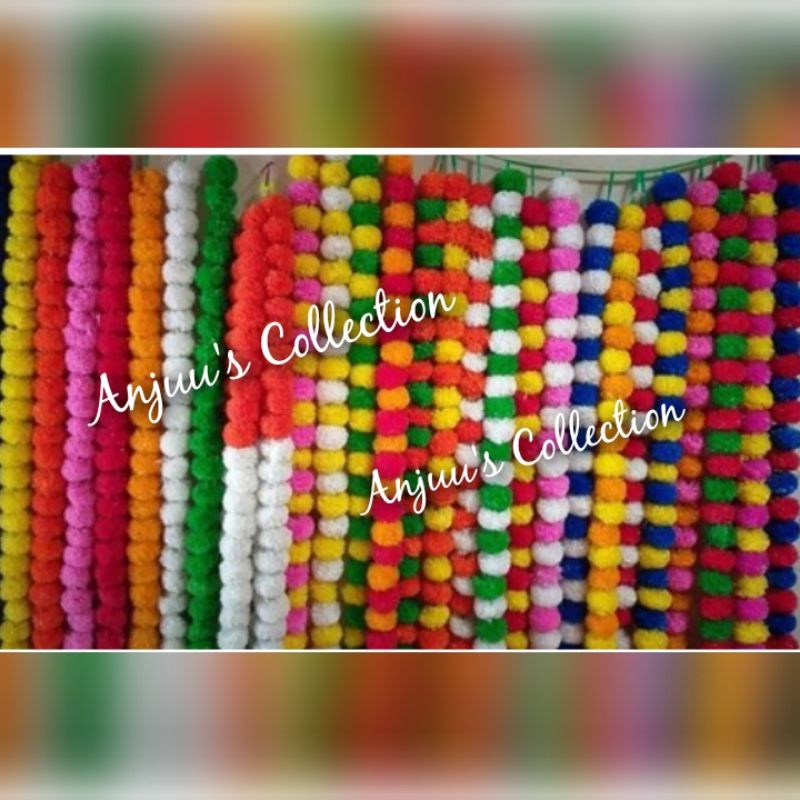 Artificial Plastic Marigold Toran - 5pc Set. | Shopee Singapore