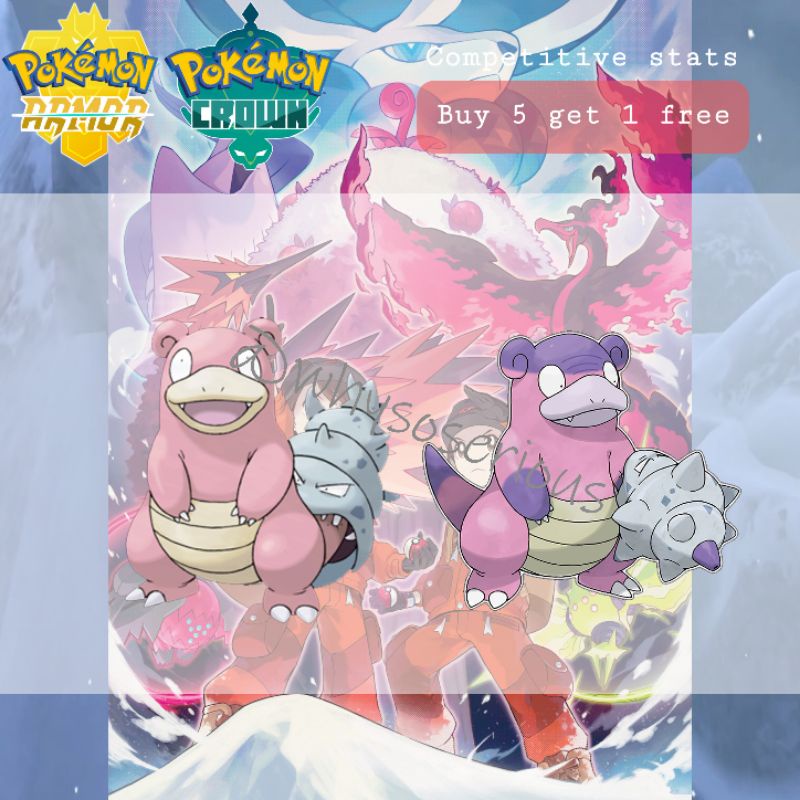 Pokemon Sword and Shield, Square Shiny Galarian Slowbro and Kanto ...