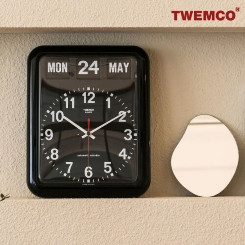 Twemco wall flip clock BQ12A Black/English | Shopee Singapore