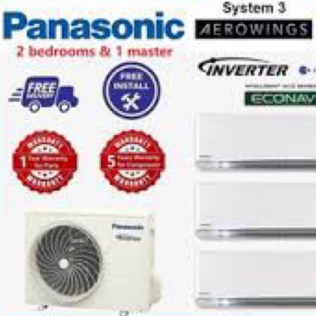 Panasonic Aero Series 5 Ticks System 3 Air Conditioner Air Con Aircon ...