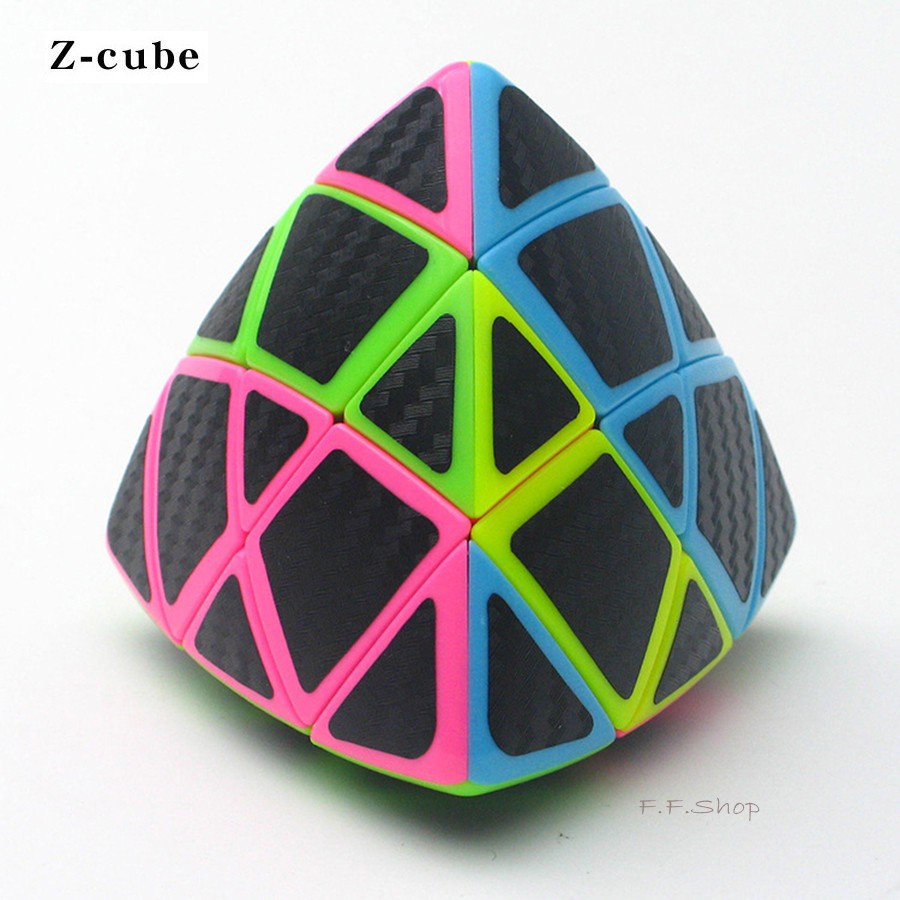 Mastermorphix Magic Cube 3x3 Carbon Fiber Sticker Cube Rice Dumpling ...