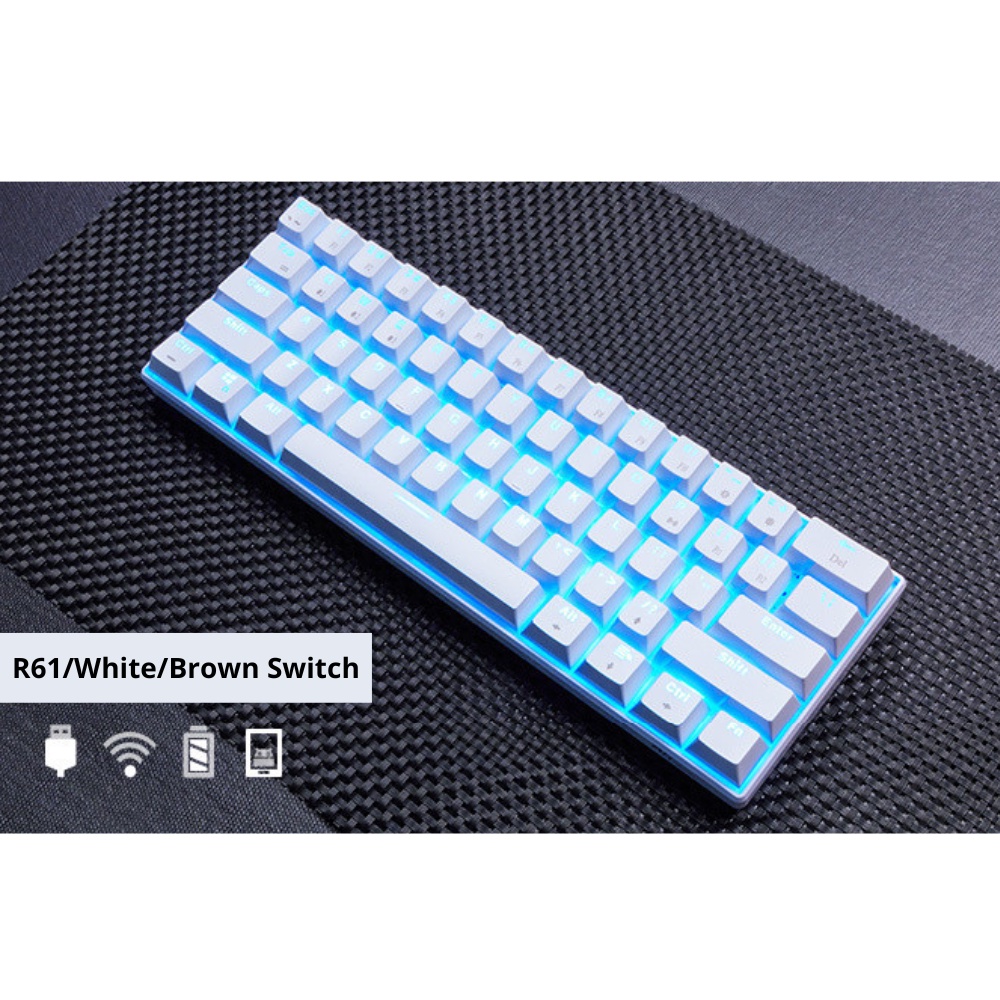 【SG】RK61 RK71 Wireless Bluetooth Mechanical Keyboard Ultra Compact 60 ...