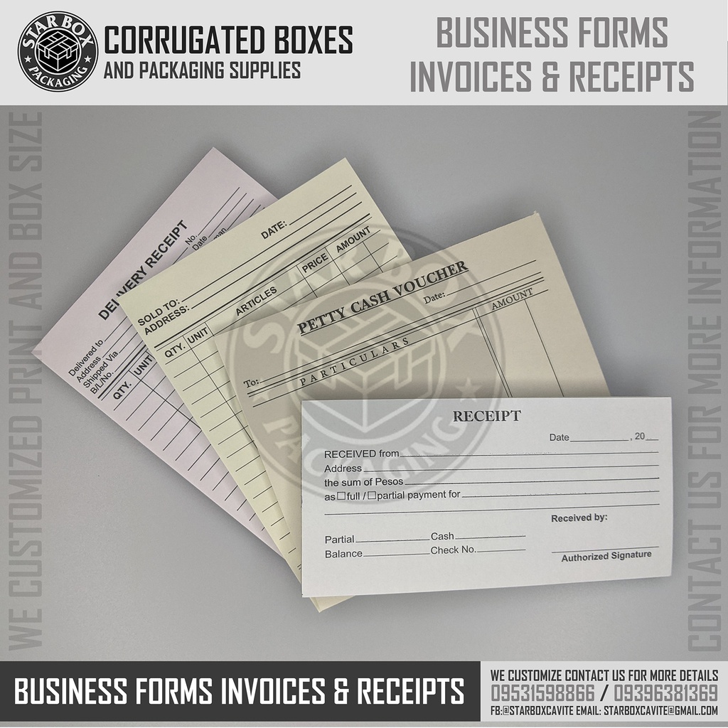 Starbox Small Receipt Invoices Delivery Receipt Petty Cash Voucher ...