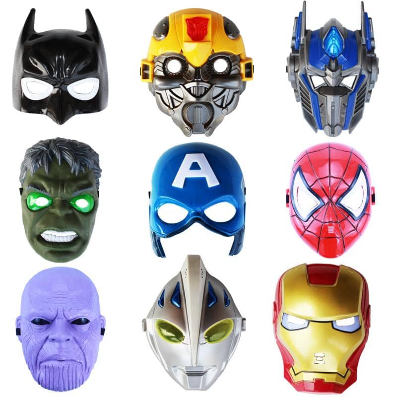 Toys For Boys Spiderman Mask Iron Man Hulk Marvel Ultraman Topeng ...