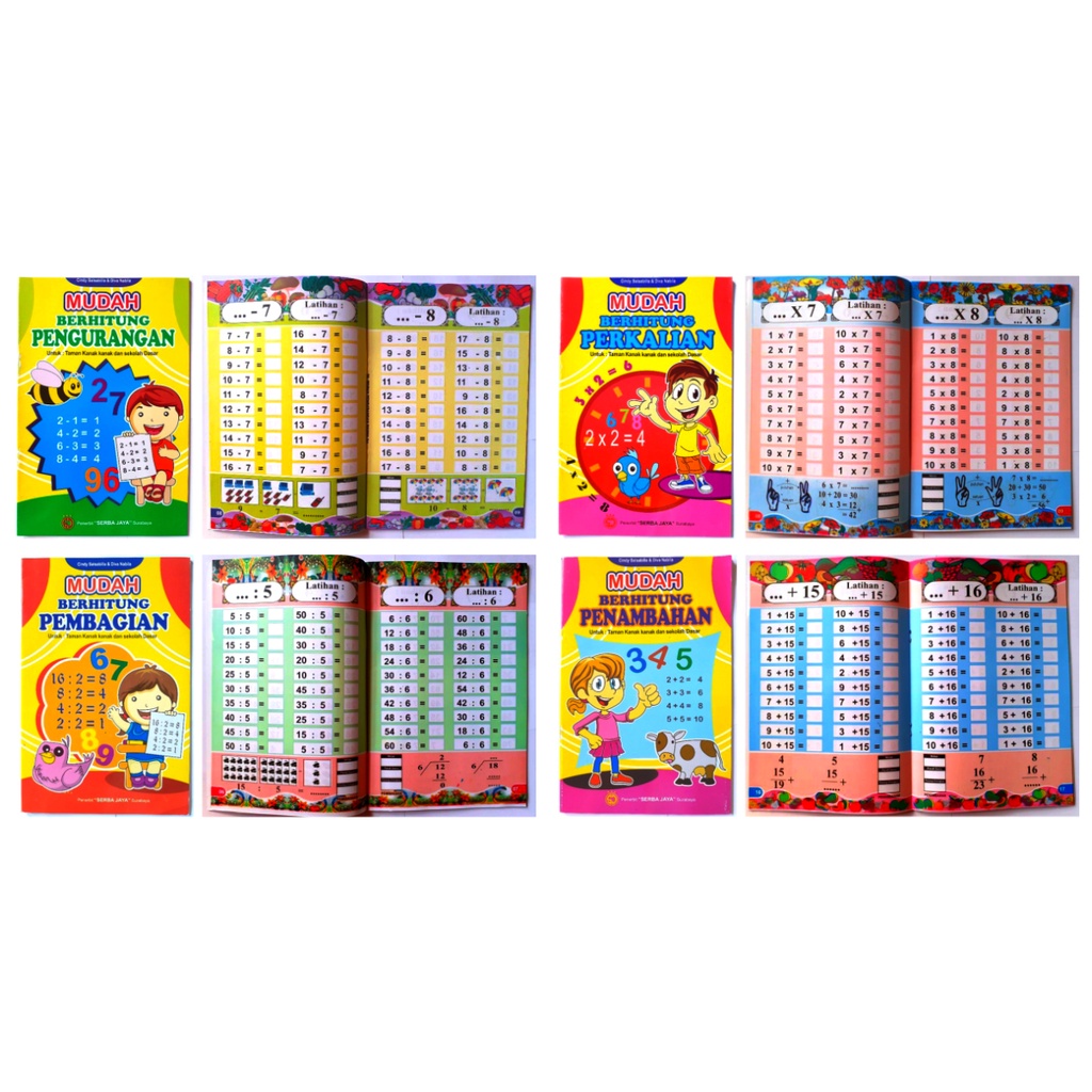 Easy Book Counting Addition Of Multiplication Subtraction Division For ...