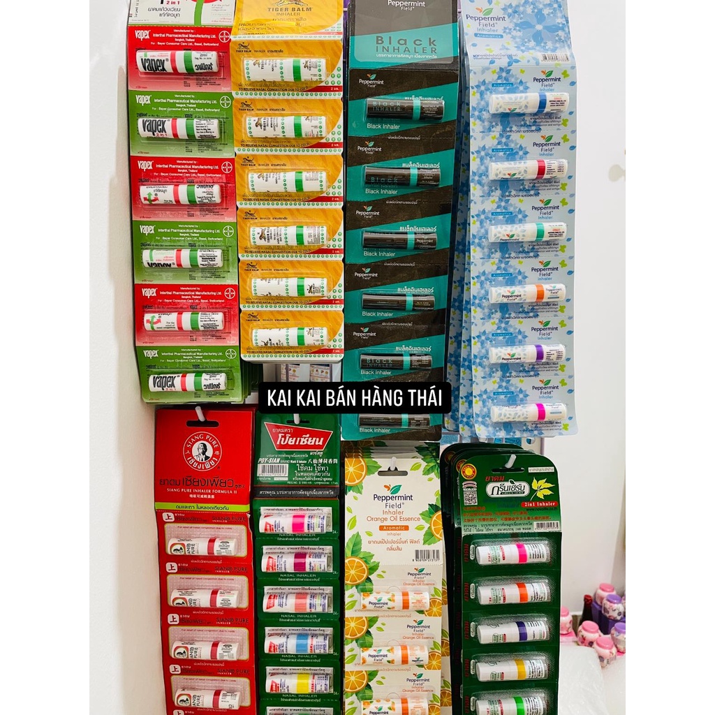 Set Of 6 Genuine Thai Herbal Sinus Inhalers (1 Wire) | Shopee Singapore