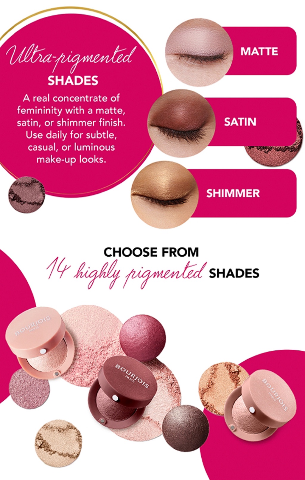 Bourjois Little Round Pot Eyeshadow - 1.7g [ 11 shades available ...