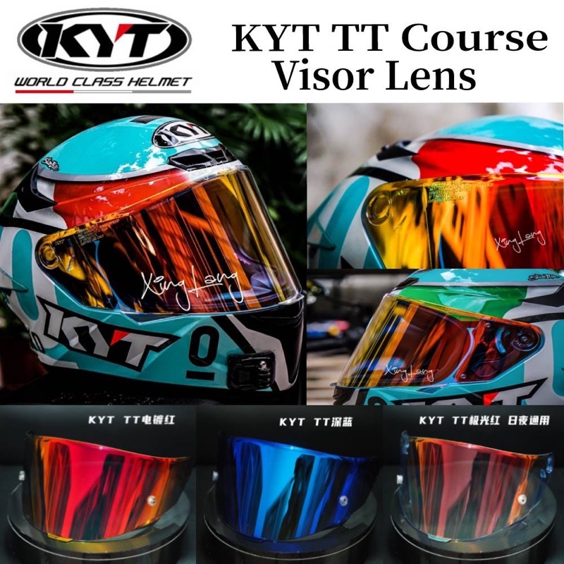 Kyt TT Course Visor Revo Lens FIT Lens for KYT TT Course KYT Helmet ...