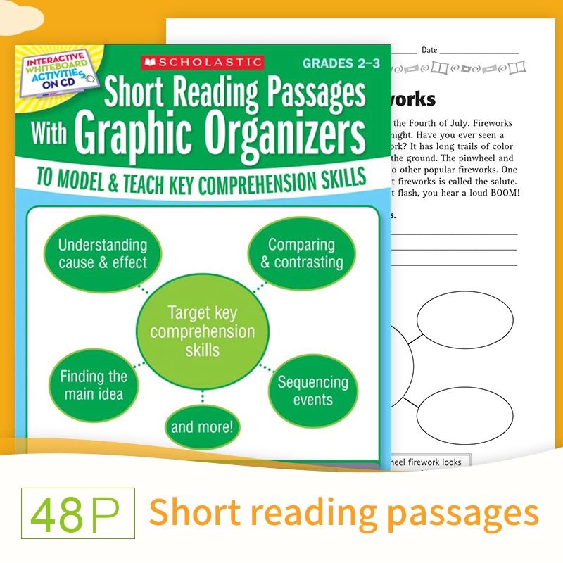 G2 Scholastic Short Reading Passages with Graphic Organizers Worksheets ...