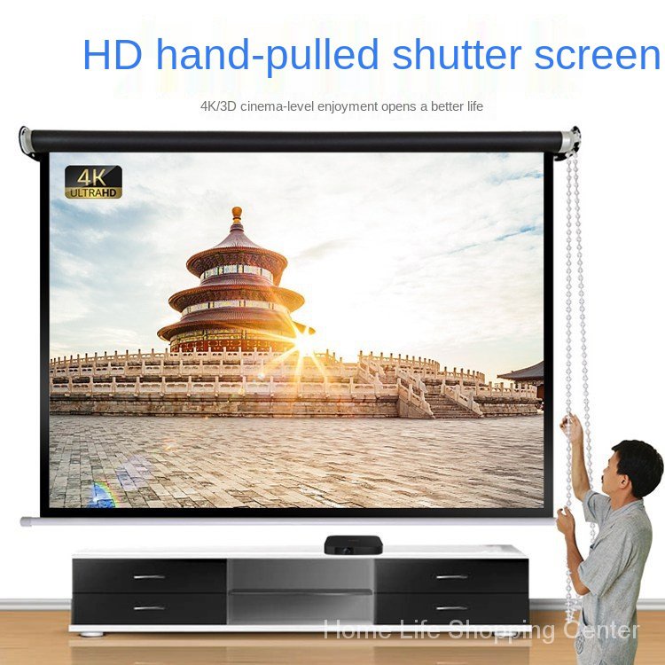 Projector screen Hand-drawn curtain 60/100/120/150 inch projector ...