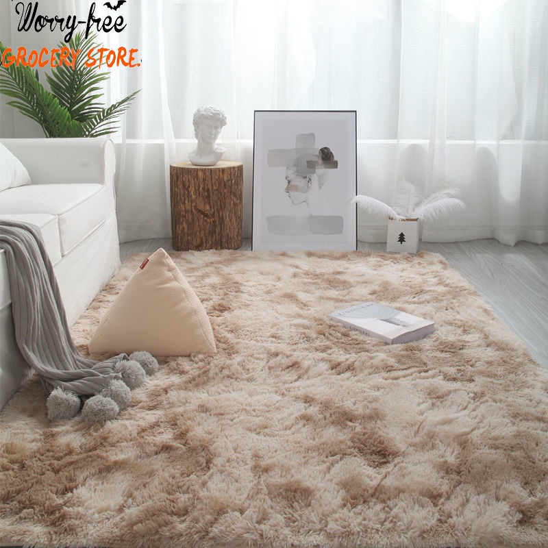 Nordic carpet super soft plush living room bedroom floor mat room ...