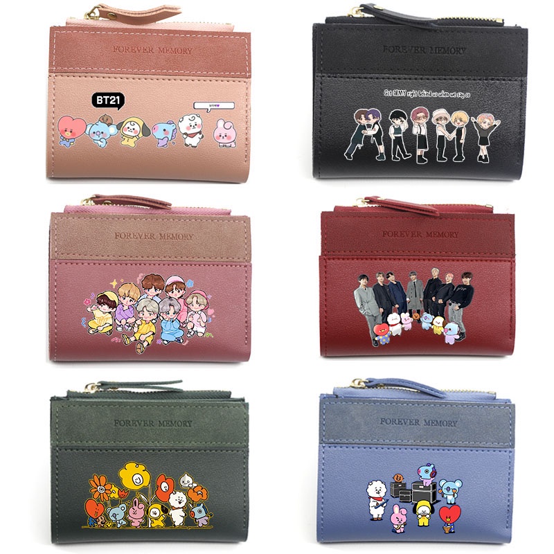 BTS Wallet for Women Coin Purse Cute Wallet Short Wallet Card Holder ...