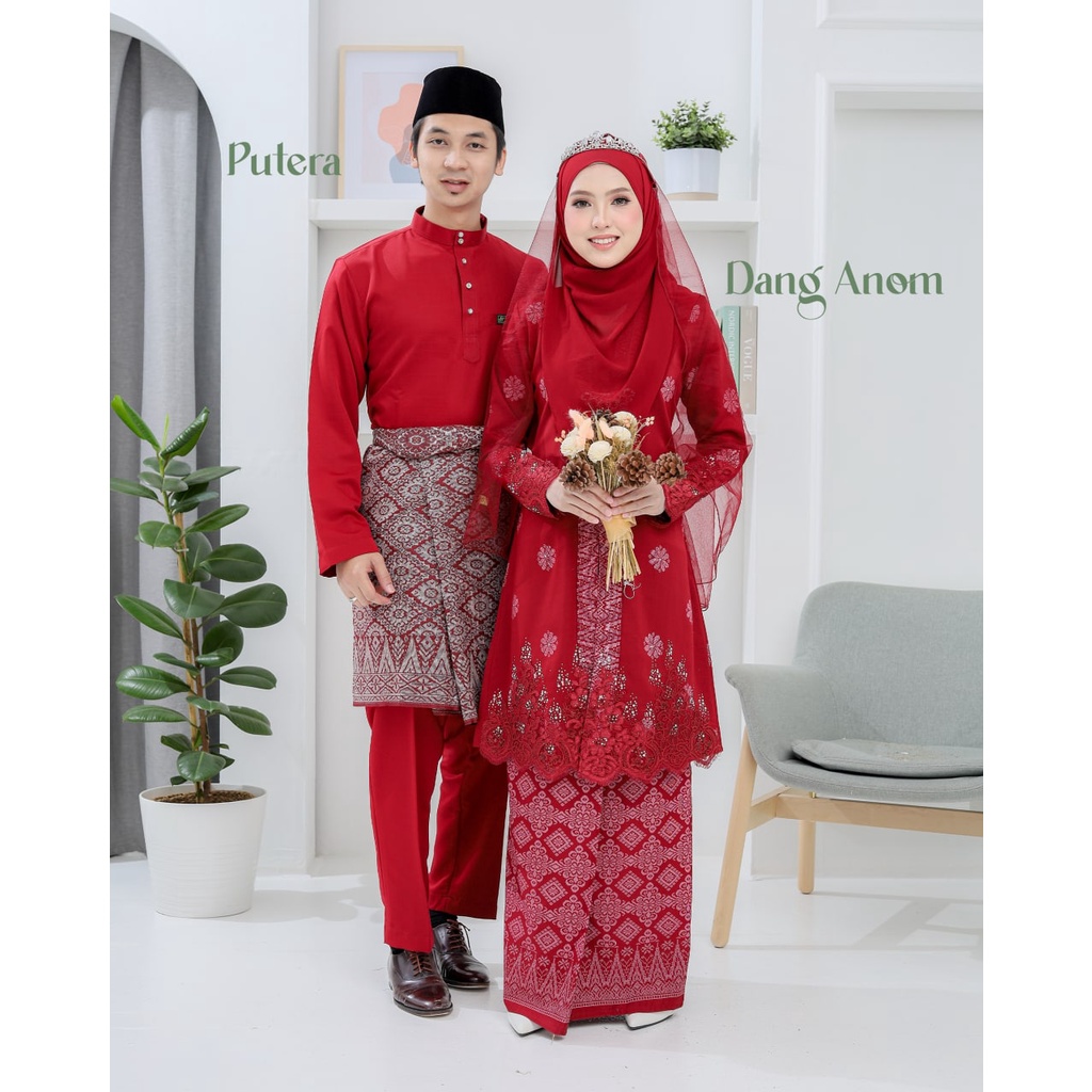 6 ITEMS - 1 PRICE Bridal Set of Dang Anom KEBAYA DRESS In Maroon ...