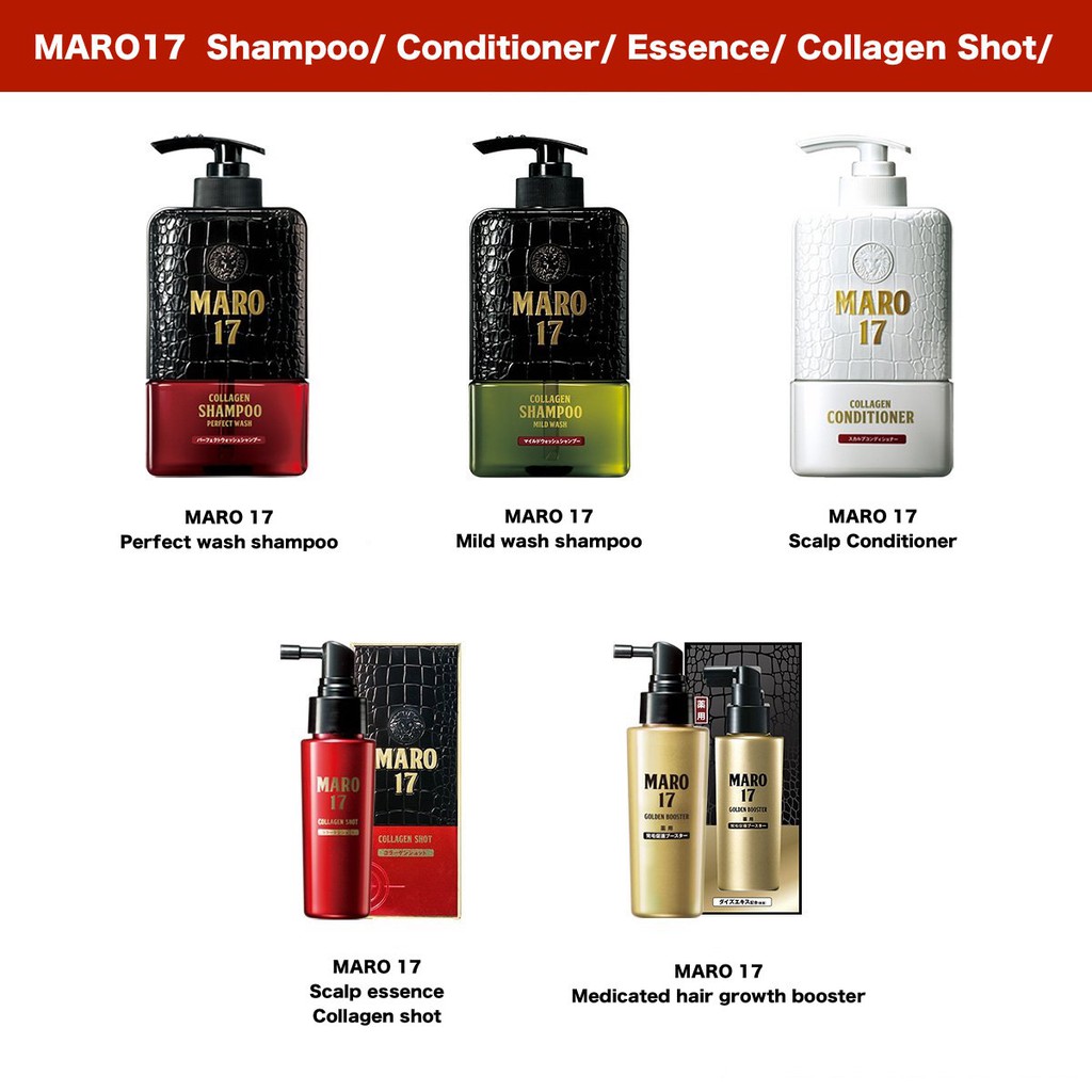 [In stock] MARO17 Collagen (Hair growth/Hair loss) Shampoo/ Conditioner/ Essence/ Collagen Shot ...