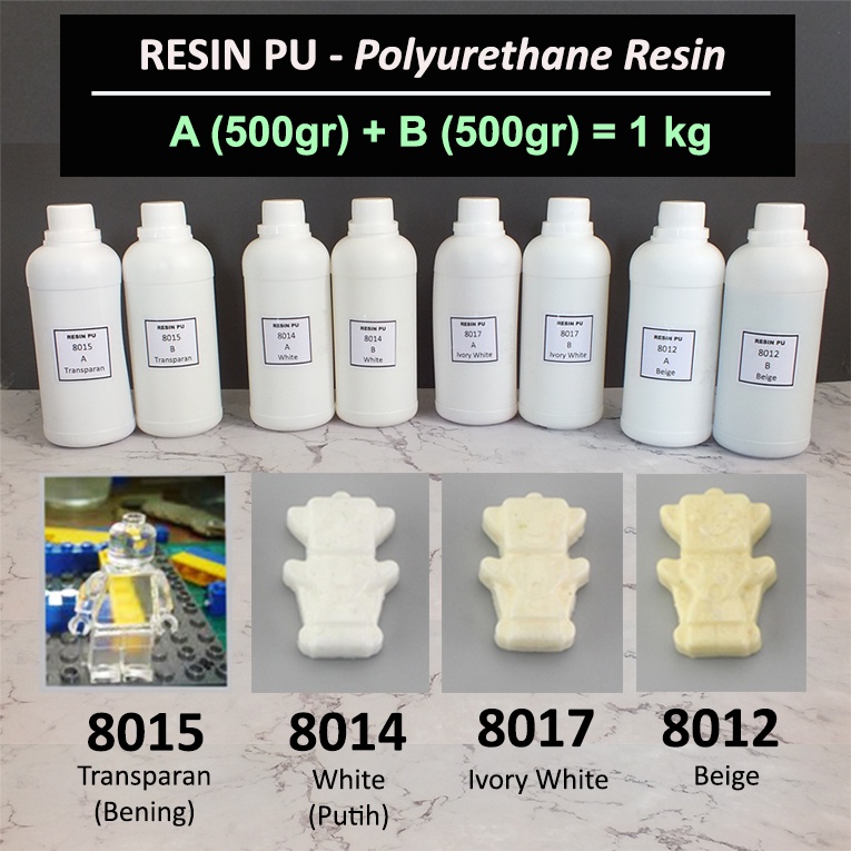 Polyurethane Resin / PU Resin Import 1 KG (Part A 500gr and B 500gr ...