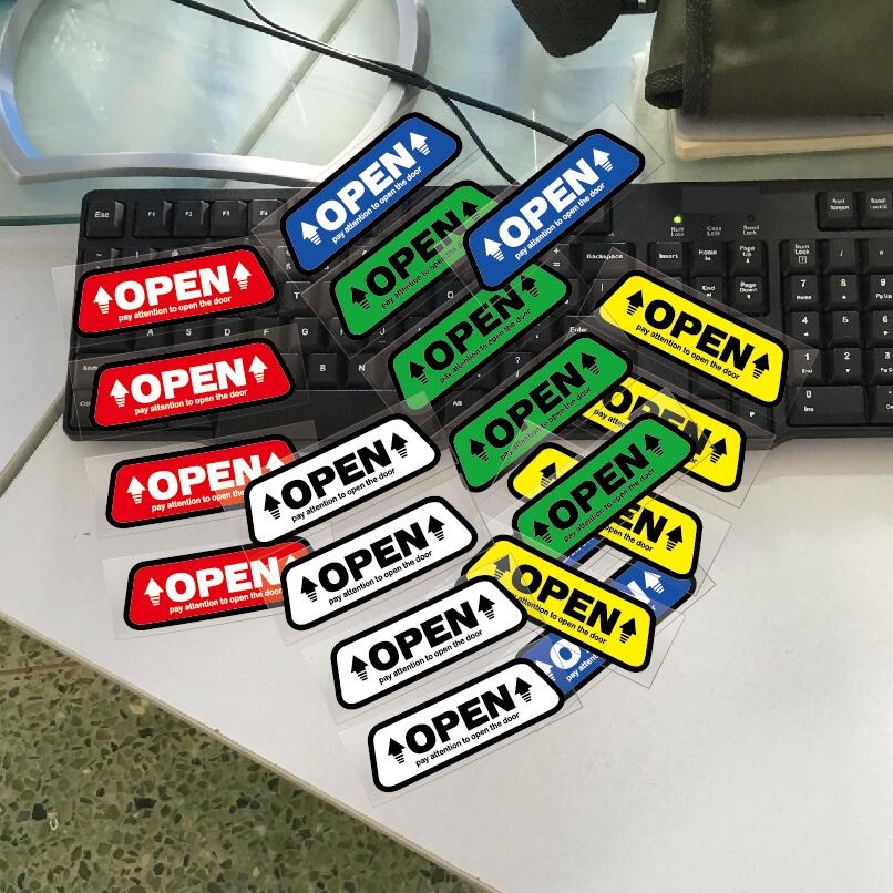 4pcs/set Reflective Open Door Open Warning Sticker Safety Car Styling ...