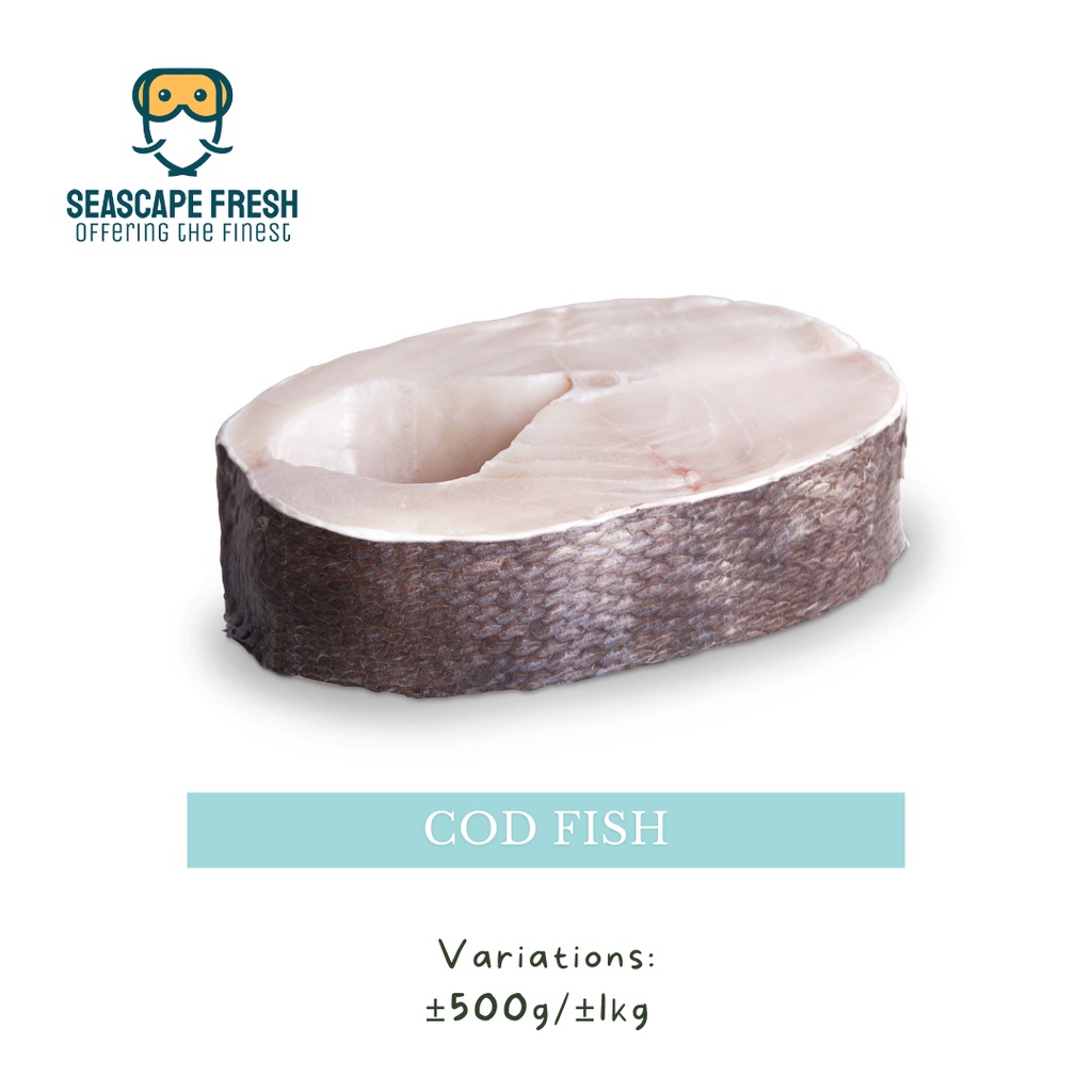 【Seafood】Premium French Cod Fish - 500g/1kg Steak Cut, Frozen (鳕鱼 ...