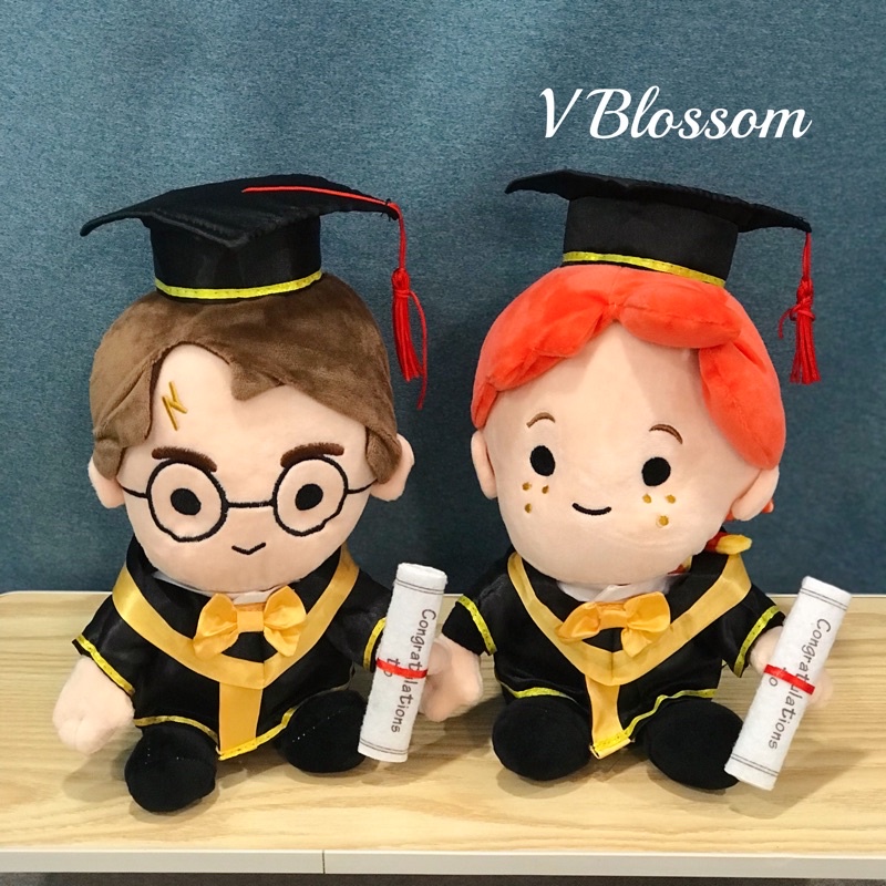 [SG Seller] 23cm Harry Potter Graduation Bear Soft Toys Graduation Gift ...