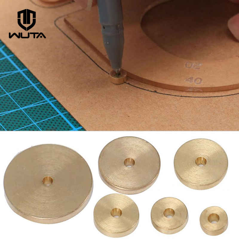 Leather Craft Tools 6 Pieces Leather Brass Space Set DIY Round Line ...