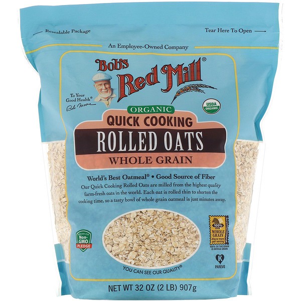 Bob's Red Mill Organic Quick Cooking Rolled Oats (907 g) | Shopee Singapore