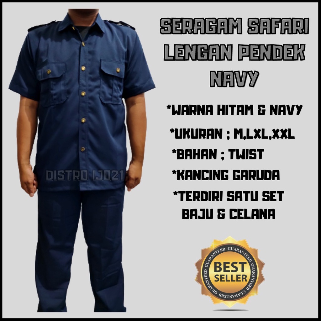 SAFARI SHORT NAVY SAFARI SUPIR SET SAFARI SHORT NAVY UNIFORM SAFARI ...